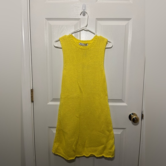 Zara | Dresses | Vibrant Yellow Knit Zara Dress | Poshmark